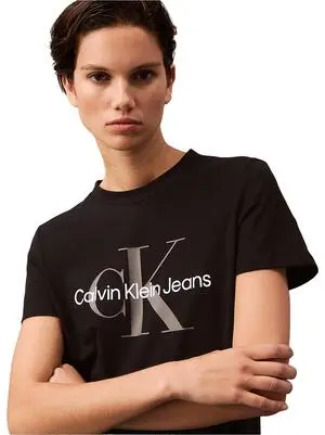 Calvin Klein Monologo Graphic T-Shirt Black