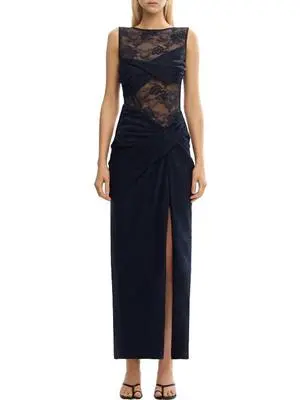 Significant Other Nida Sleeveless Stretch Lace Gown - Sapphire