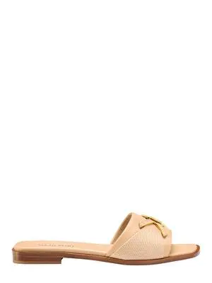 Sarah Flint Mirjana Hardware Sandal - Sand Nappa And Lizard Embossed