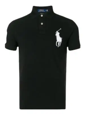 Polo Ralph Lauren Shortsleeve Big Pony Mesh Polo Shirt - Black