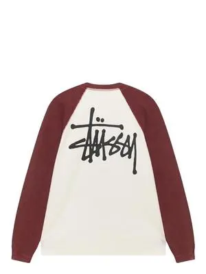 StÜssy Thermal 2 Tone Raglan Shirt - White