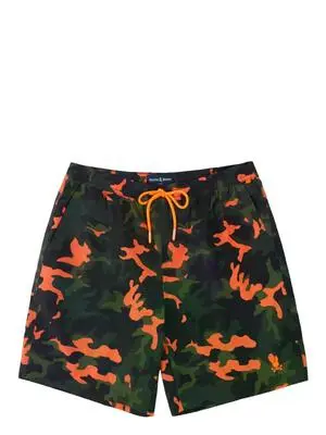 Psycho Bunny Camo Print Swim Short - Green