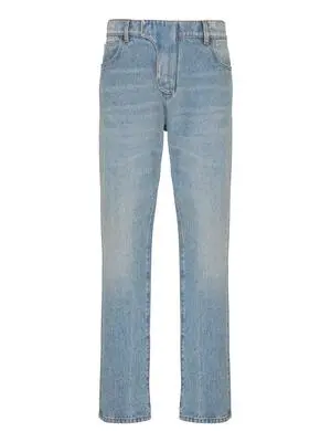 Balmain Faded Straight Jeans - Blue