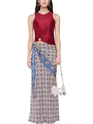 Rabanne Paisley Maxi Skirt - Cream