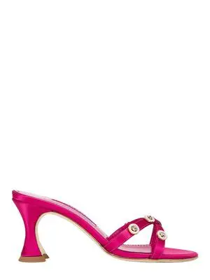 Manolo Blahnik Pyrenea 70 Mule - Dark Pink