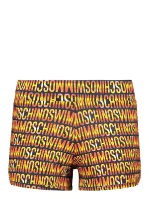 Moschino Logo-pattern Shorts - Orange