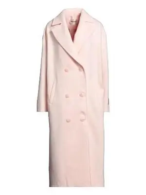 HINNOMINATE Double-breasted Coat - Pink
