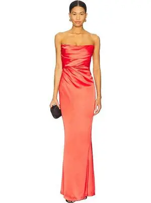 NOOKIE Emelie Strapless Gown - Red