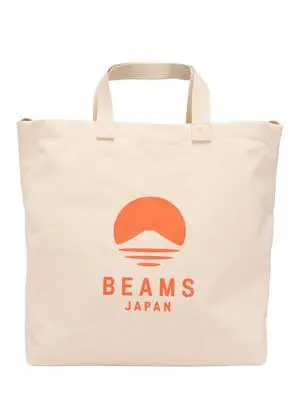 BEAMS 2 Way Canvas Tote Bag - Orange