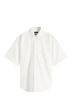 BEAMS Easy Bd Half Sleeve Shirt - White