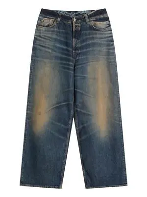 Acne Studios 2023 U Rocka Wash Loose Fit Jeans - Dark Blue