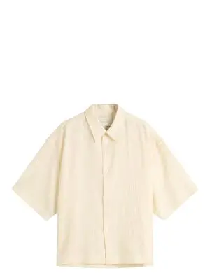 Studio Nicholson Sanko Boxy Short Sleeve Shirt - Milk