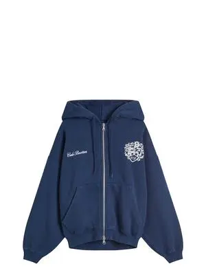 COLE BUXTON Collegiate Crest Zipped Hoodie - Navy