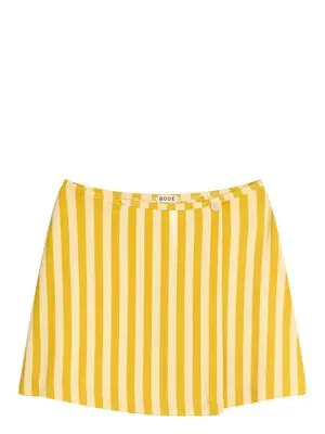 BODE Medalist Striped Wrap Skirt