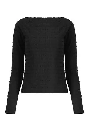 PEACHY DEN Cindy Long Sleeve Top - Black