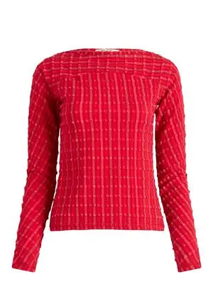 PEACHY DEN Cindy Long Sleeve Top - Lipstick