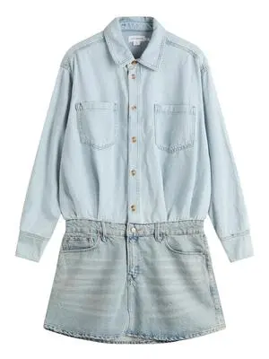 Good American Denim Shirt Dress - Indigo