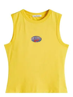 Acne Studios Sleeveless T-shirt With Seasonal Artwork - Bright Yellow
