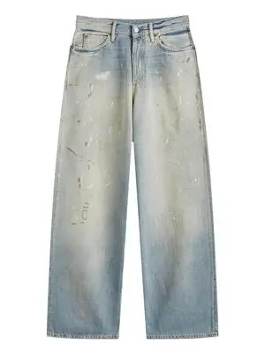 Acne Studios Loose Fit Wide Leg Jeans - Light Blue