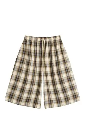 Acne Studios Checked Flannel Shorts - Beige/black