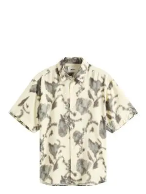 Nn07 Freddy Print Short Sleeve Shirt - Ecru Print