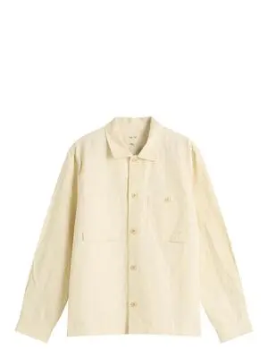 Folk Anniversary Patch Overshirt - Stone Linen