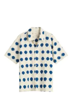 Folk Gabe Vacation Shirt - Ecru Ikat