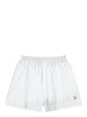 Moncler Striped Shorts Open White