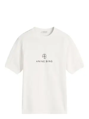 ANINE BING Jaylin Monogram T-shirt - Ivory
