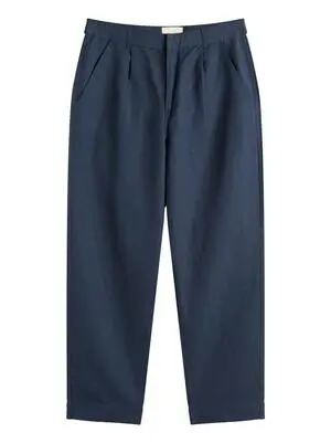 Folk Signal Pant - Navy Linen