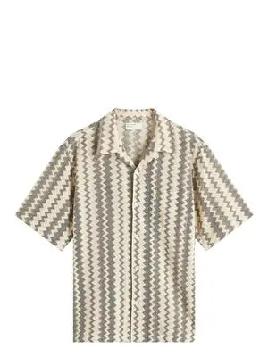 Universal Works Cotton Lattice Road Shirt - Charcoal