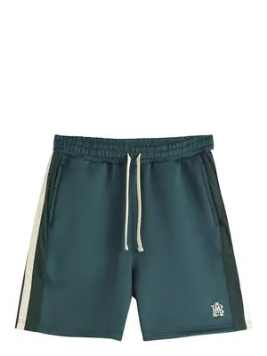 ABOUT:BLANK Monogram Track Short - Epsom Green/ecru