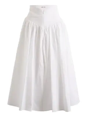 PEACHY DEN Deba Midi Skirt - Porcelain