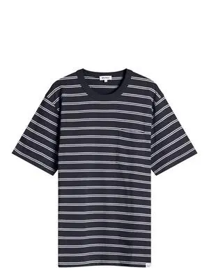 Norse Projects Holger Sailor Stripe Pocket T-shirt - Dark Navy