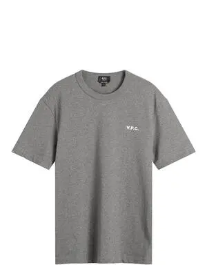 A.p.c. Vpc Logo T-shirt - Heathered Anthracite/white