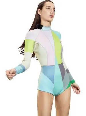 Cynthia Rowley Colorblock Wetsuit - Light Multi