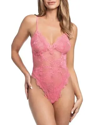 IN BLOOM BY JONQUIL Leilani Lace Teddy - Coral