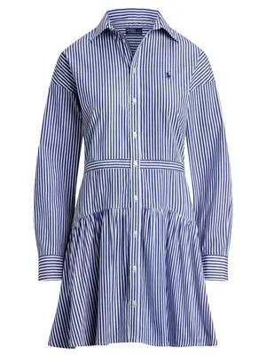 RALPH LAUREN Striped Shirt Dress