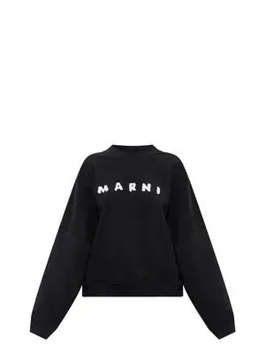 Marni Logo-embroidered Sweatshirt - Black