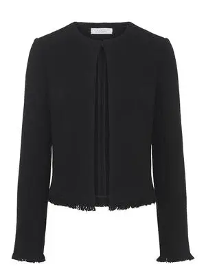 Gabriela Hearst Normand Wool-cashmere Cropped Jacket - Black