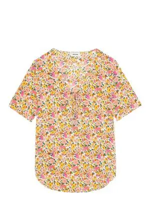 Zadig&Voltaire Floral-print Short-sleeve Top - Orange