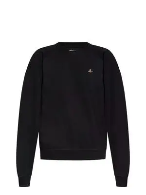 VIVIENNE WESTWOOD Crew-neck Embroidered Sweatshirt - Black