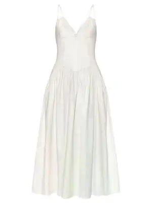 Cult Gaia Spaghetti-strap Pleated Dress - White