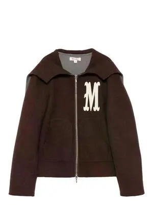 MASU Bat-collar Zip-up Jacket - Brown