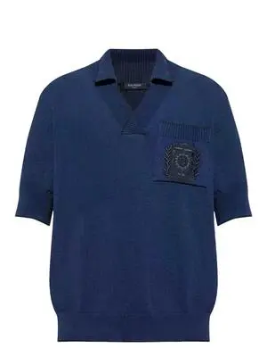 Balmain Polo-collar T-shirt - Blue