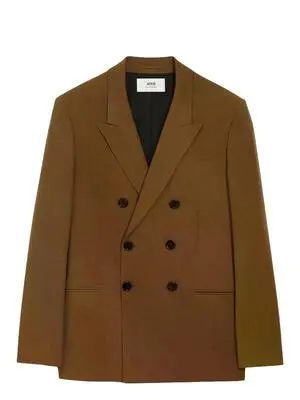 Ami Double-breasted Blazer - Brown