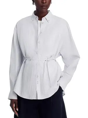 Proenza Schouler White Label Caroline Shirt - Light Oxford Melange