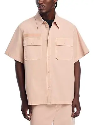 Helmut Lang Relaxed Short Sleeve Uniform Shirt - Salmon