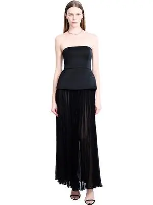 Bcbgmaxazria Strapless Peplum Gown Black