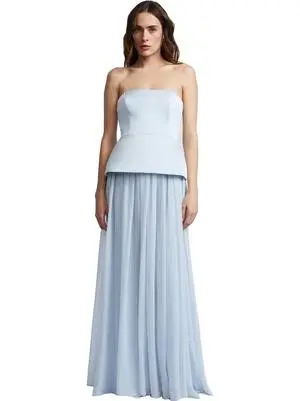 Bcbgmaxazria Strapless Peplum Gown - Skyway